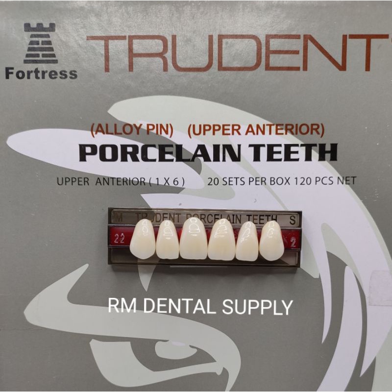 Trudent Porcelain Teeth (Anterior / Posterior) NOT FULL SET | Shopee ...