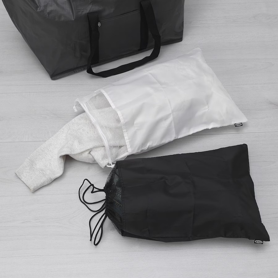 [Ready Stock] IKEA BRODERLIG & SNAFS Laundry Bag Black & White w ...