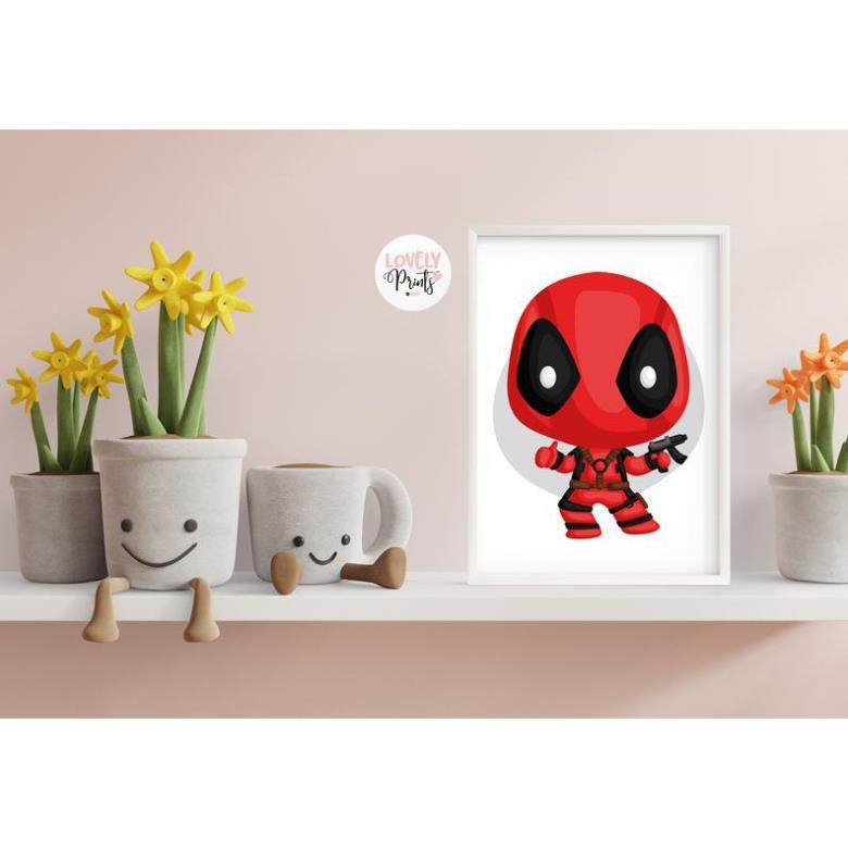 Superhero Wall Painting MARVEL DEADPOOL Has 3D x 3 Picture Frame ...