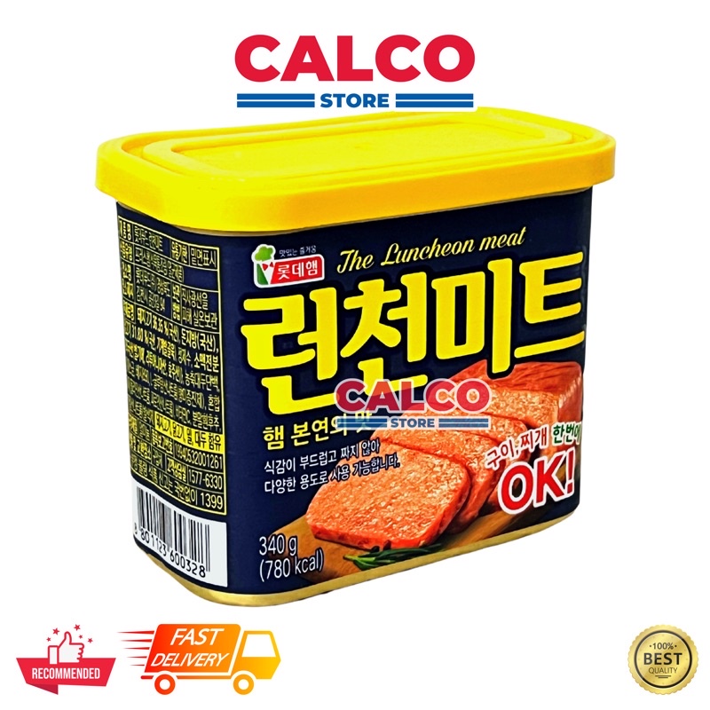 [CALCO] LOTTE KOREA PORK LUNCHEON MEAT CANNED FOOD (340G) | Shopee Malaysia