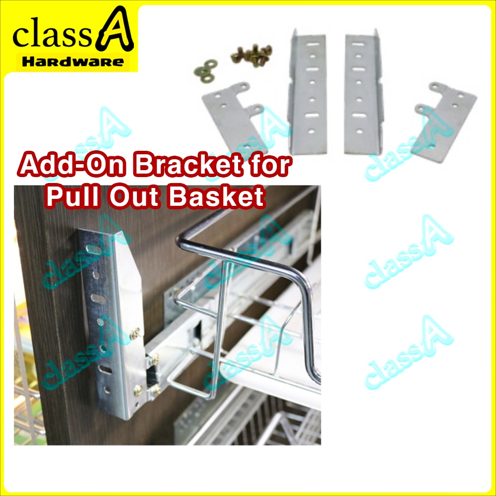 ClassAHW Pull Out Basket Dish Rack Drawer Bracket Clip Hook Besi Ikat ...