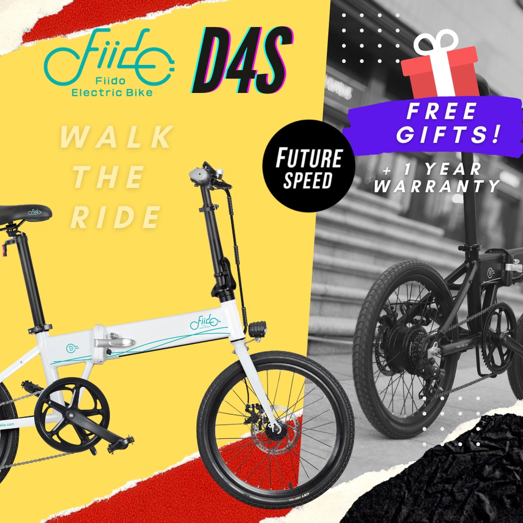 [NEW] FIIDO D4S - WALK THE RIDE (250w, 36v 10.4Ah, 25km/h) | Shopee ...