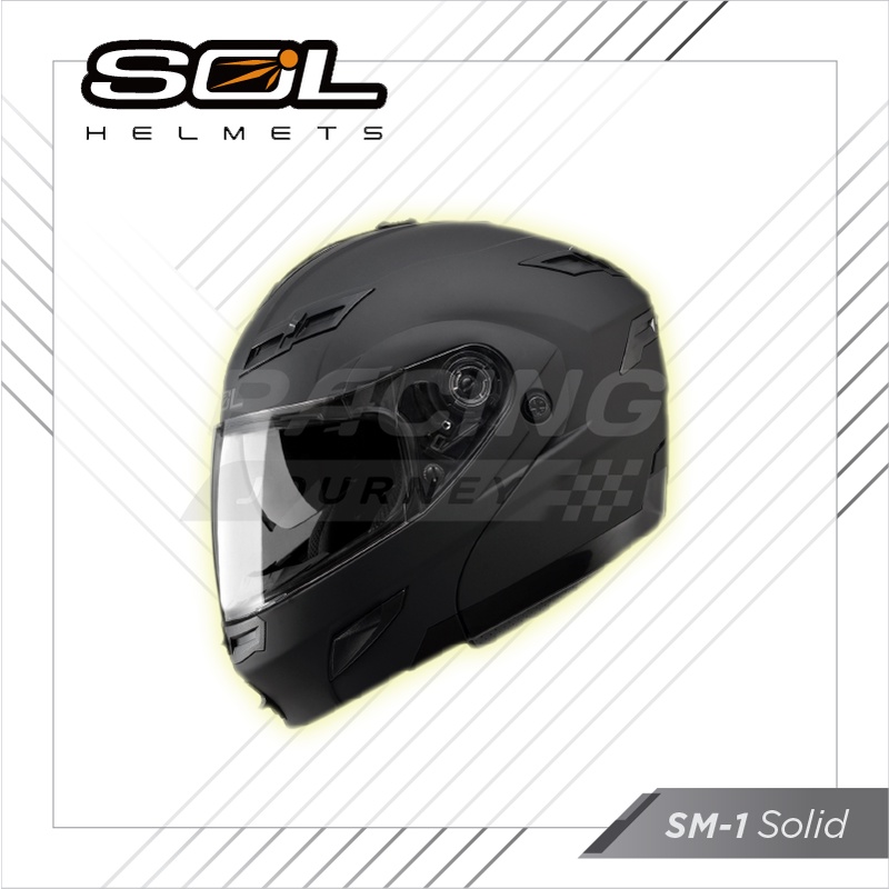 DOT Helmet Flip Up / MODULAR SM-1 SOLID - SOL HELMET Exclusive ...