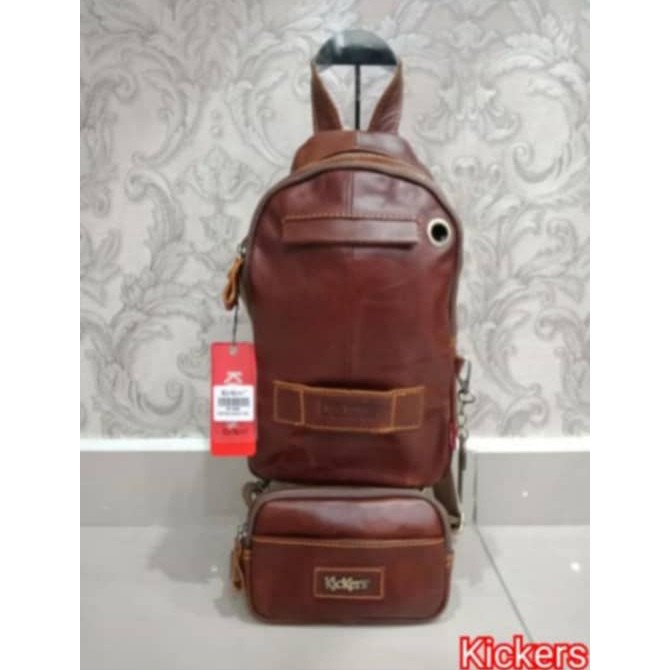 Kickers Leather Backpack 3 in 1 - Hiking Bag/ Backpack/ Pouch (50% ...