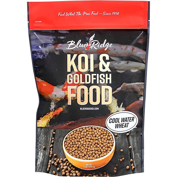 Blue Ridge Fish Food Cool Water Wheat Formula Floating 3/16" Pellet Koi ...