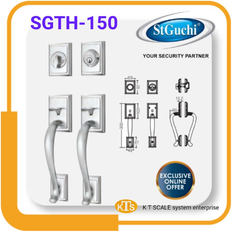 ORIGINAL ST GUCHI HEAVY DUTY DOUBLE HANDLE SET SGTH-150 | Shopee Malaysia