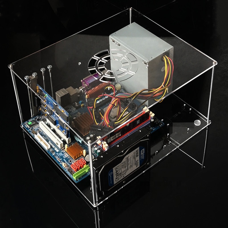 DIY Acrylic ATX Computer Case Compatible Micro-ATX MATX Motherboard ...