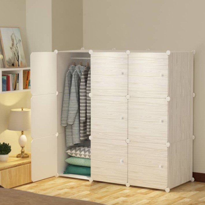 MAPLE WHITE 9C Almari Karton DIY Children Cartoon Cabinet Wardrobe ...