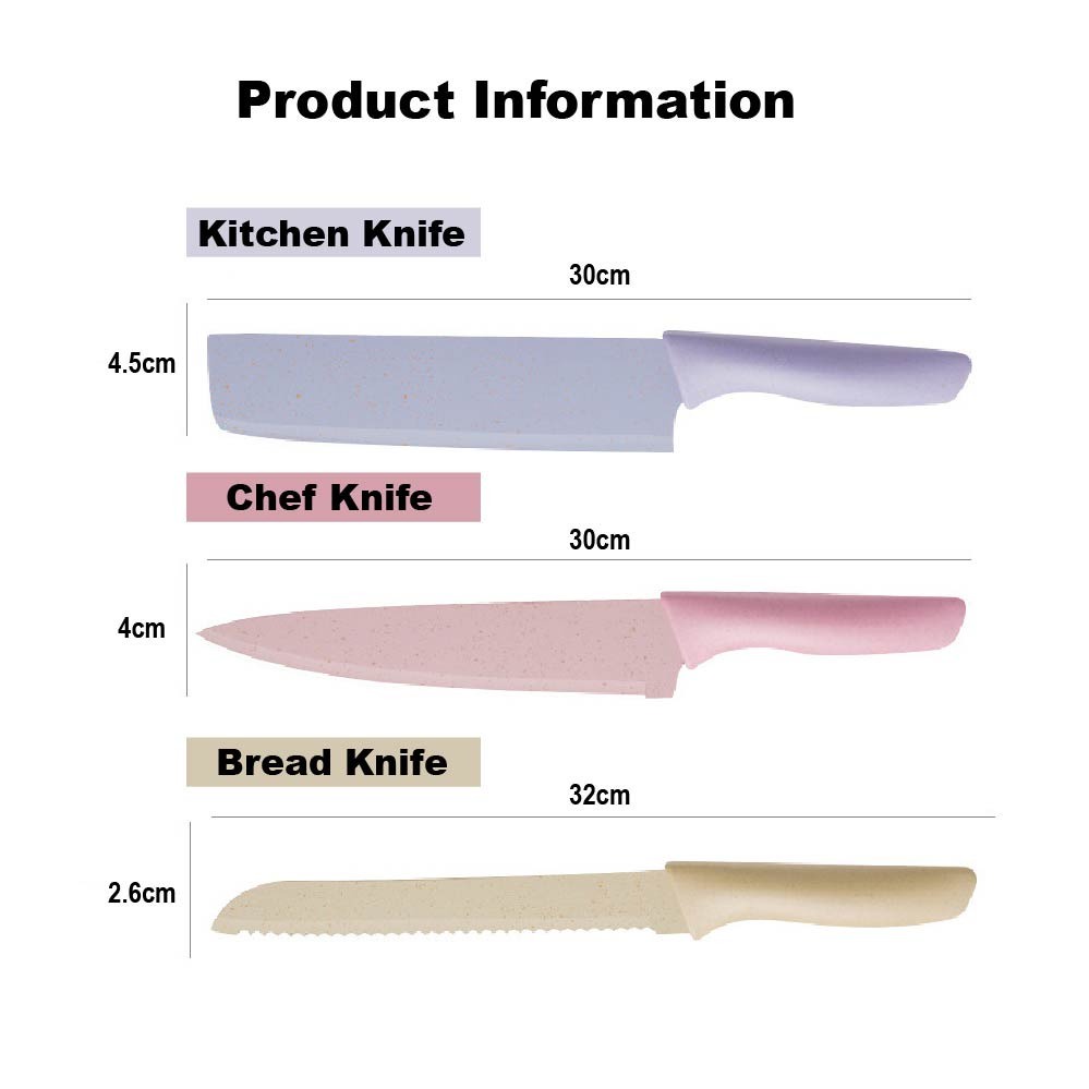 CASA 6 In 1 Evcrierh Corrugated Knife Kitchen Knife Set Pisau Dapur ...