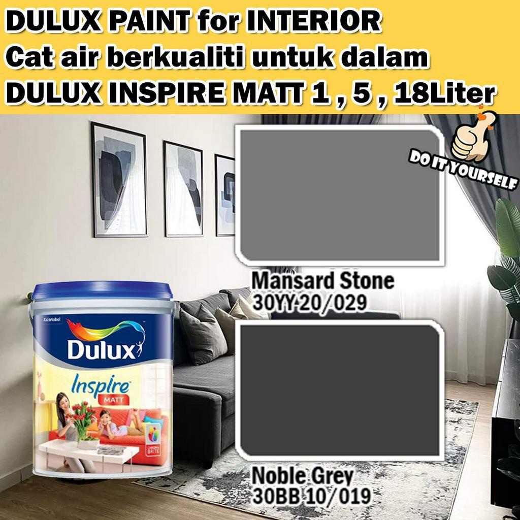 ICI DULUX INSPIRE INTERIOR MATT 1 Liter Mansard Stone / Noble Grey ...