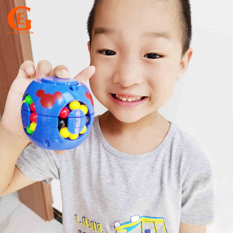 Children Magic Bean Rubik Cube Rotating Fingertip Spinning Top ...