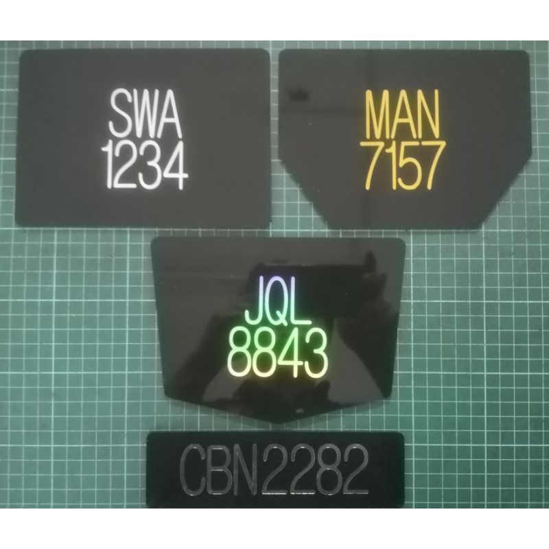 NUMBER PLATE MOTOR 2D (GLC TULISAN DALAM) GLC FONT | Shopee Malaysia