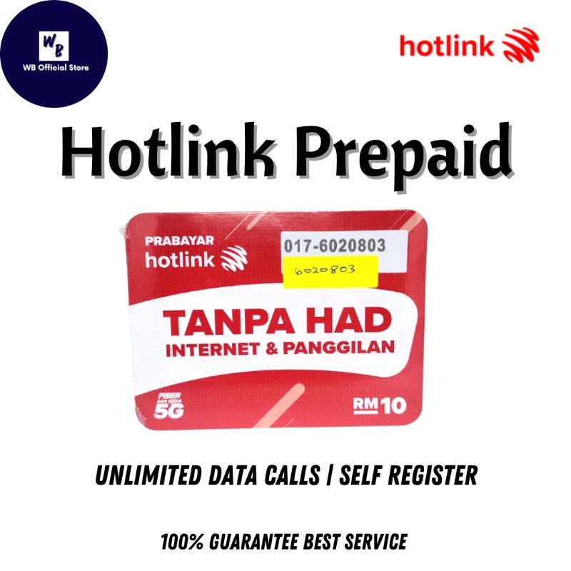 Hotlink Prepaid Unlimited data calls 017 number self register**part 2 ...
