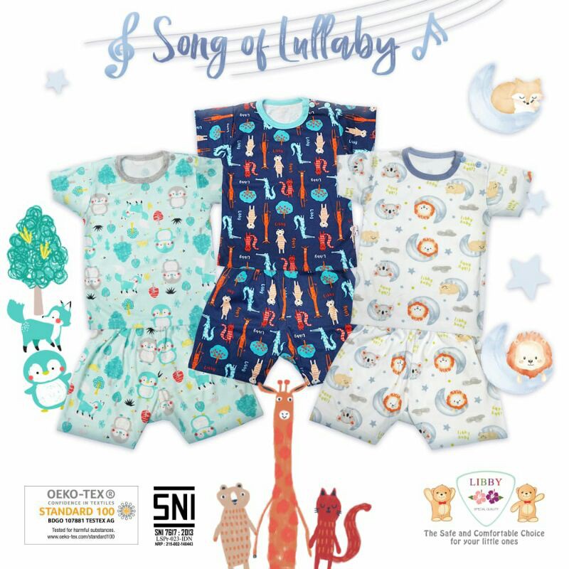 Libby Baby Short Suit with Soft and Soft Pattern | Shopee Malaysia