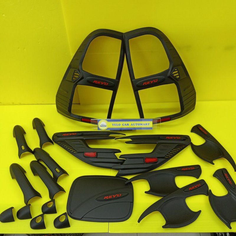 TOYOTA HILUX REVO LAMP & HANDLE COVER (Flat Black) | Shopee Malaysia