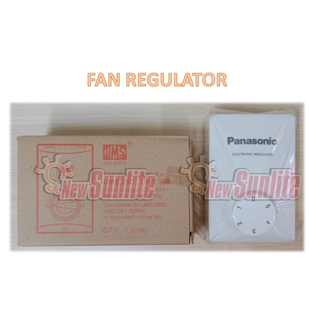 UMS / Panasonic 5 Speed Control Fan Regulator Switch / Suis Kipas ...