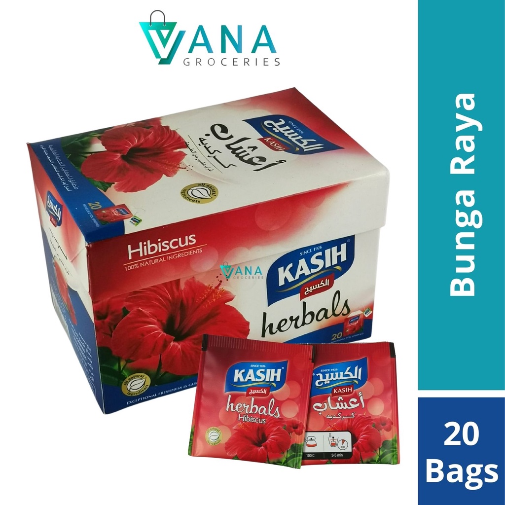 Kasih Herbals Hibiscus Tea 20 Sachet - Teh Herba Bunga Raya - Herbal ...