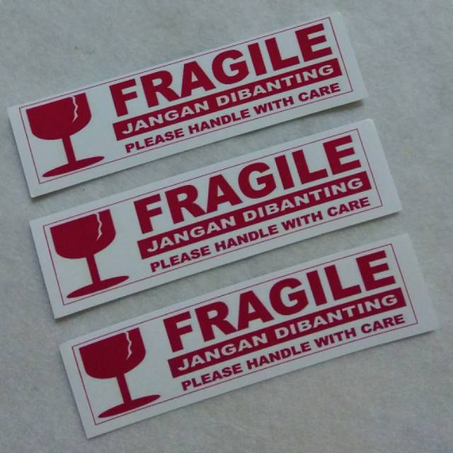 Fragile Unboxing Label Stickers Don't Slam (3 sheets) | Shopee Malaysia