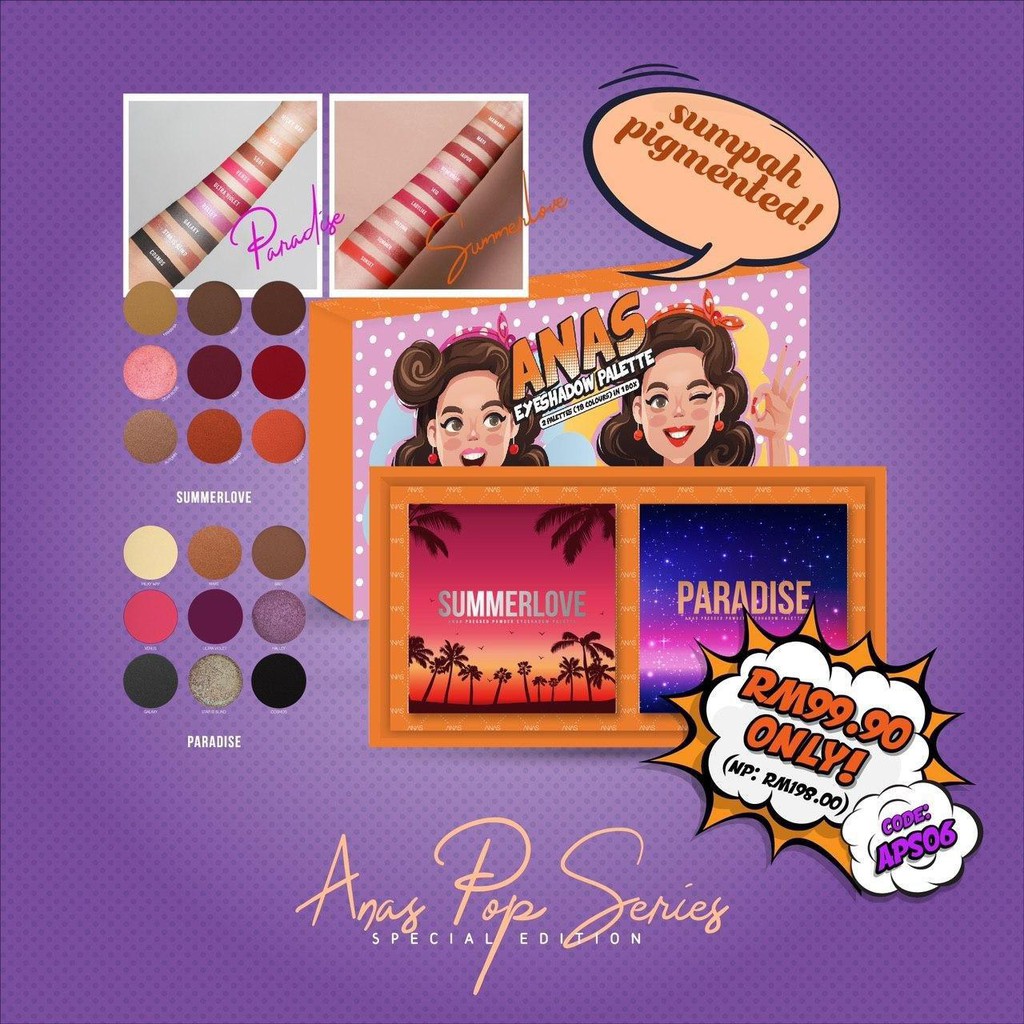 ANAS® EYESHADOW PALETTE (2 IN 1) | Shopee Malaysia