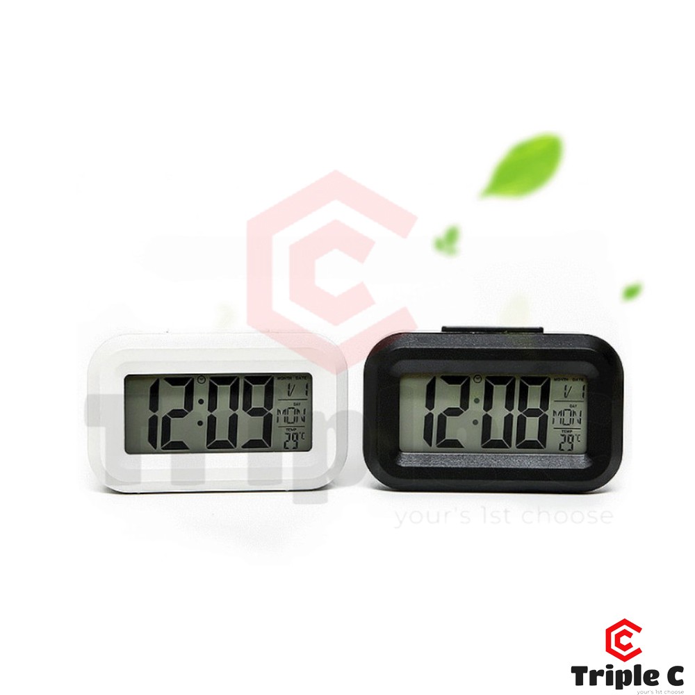 [Triple C] Jam Meja Tidur Bilik Mini Digital Smart Temperature Snooze ...