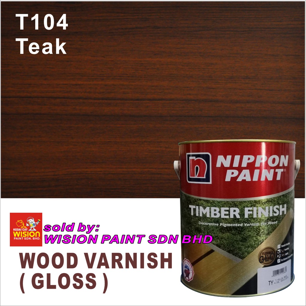 T104 TEAK TIMBER FINISH ( 1L ) NIPPON PAINT / DECORATIVE PIGMENTED ...