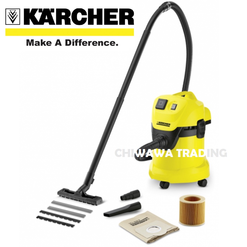 KARCHER WD3 17L 1000W Wet & Dry Auto Car Vacuum Cleaner Dust Collector ...