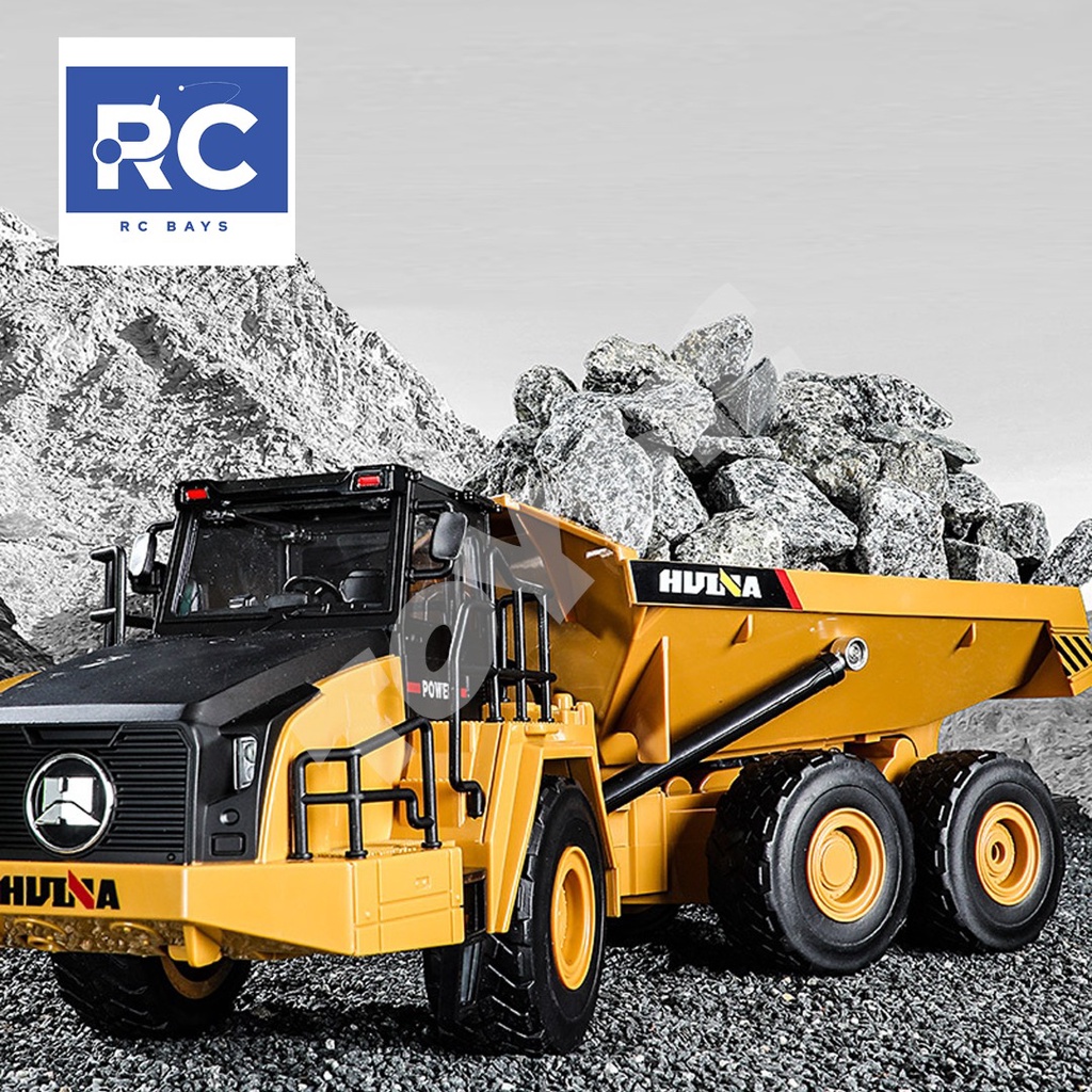 HUINA 1568 1:24 ALLOY MEGA DUMP TRUCK 9 CHANNEL 2.4G ENGINEERING TRUCK ...