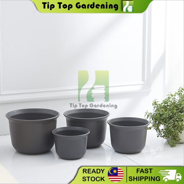(Small ZB-Series) Round Plastic Pots Short Pasu Bunya Kecil Outdoor ...