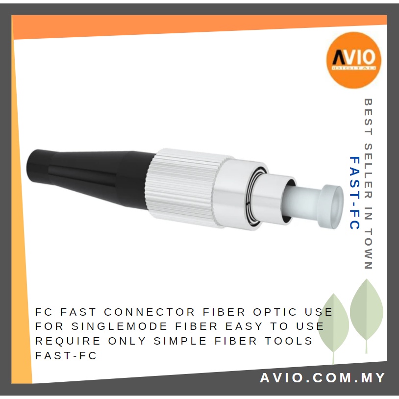 Fiber Optic FC UPC Fast Connector Black Color Single Mode Suit DIY Easy ...