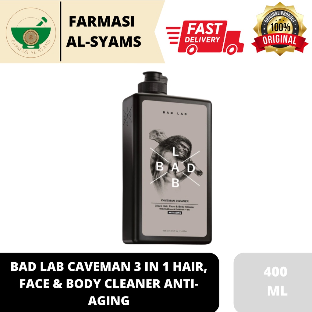 BAD LAB [CAVEMAN CLEANER] Deep Cleansing 3-IN-1 Hair, Face & Body ...