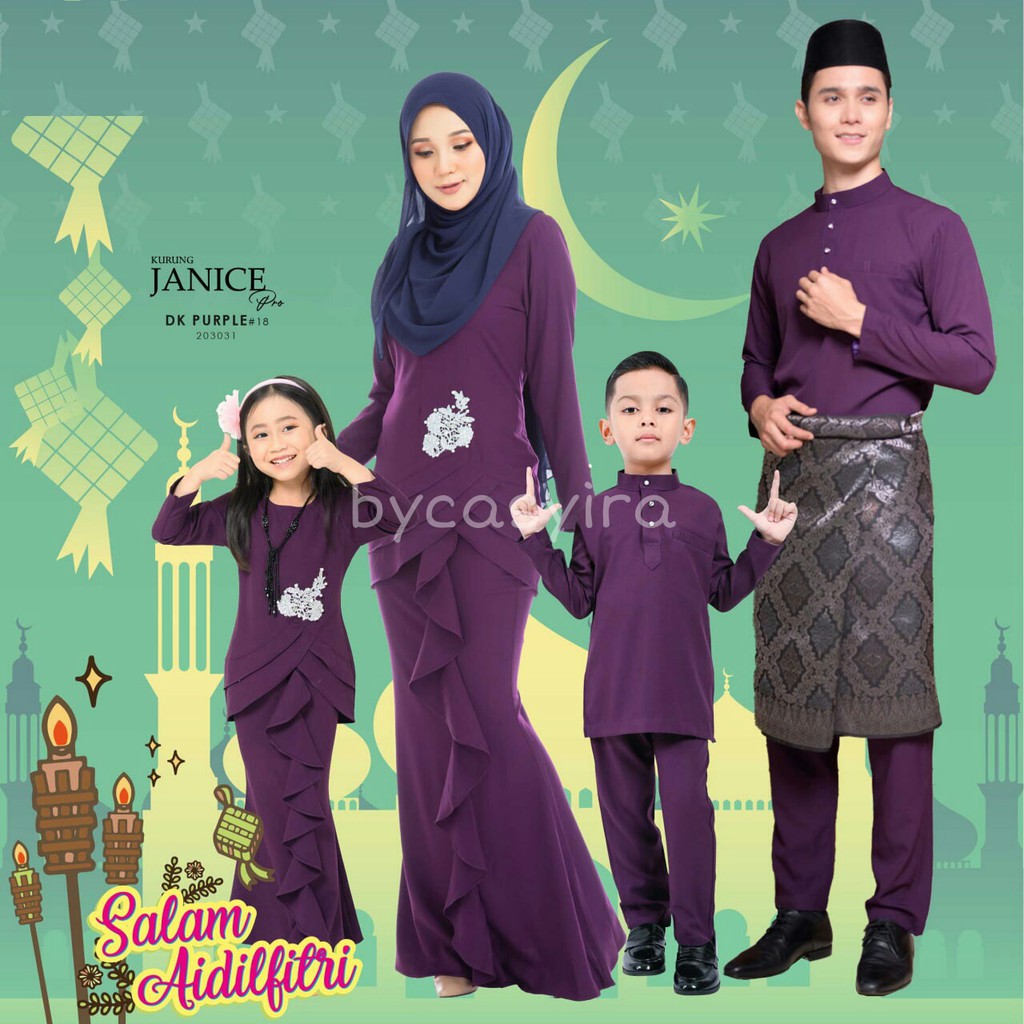 Baju Raya 2024 | JANICE Set Family | Set Sedondon Ibu Anak | Shopee ...