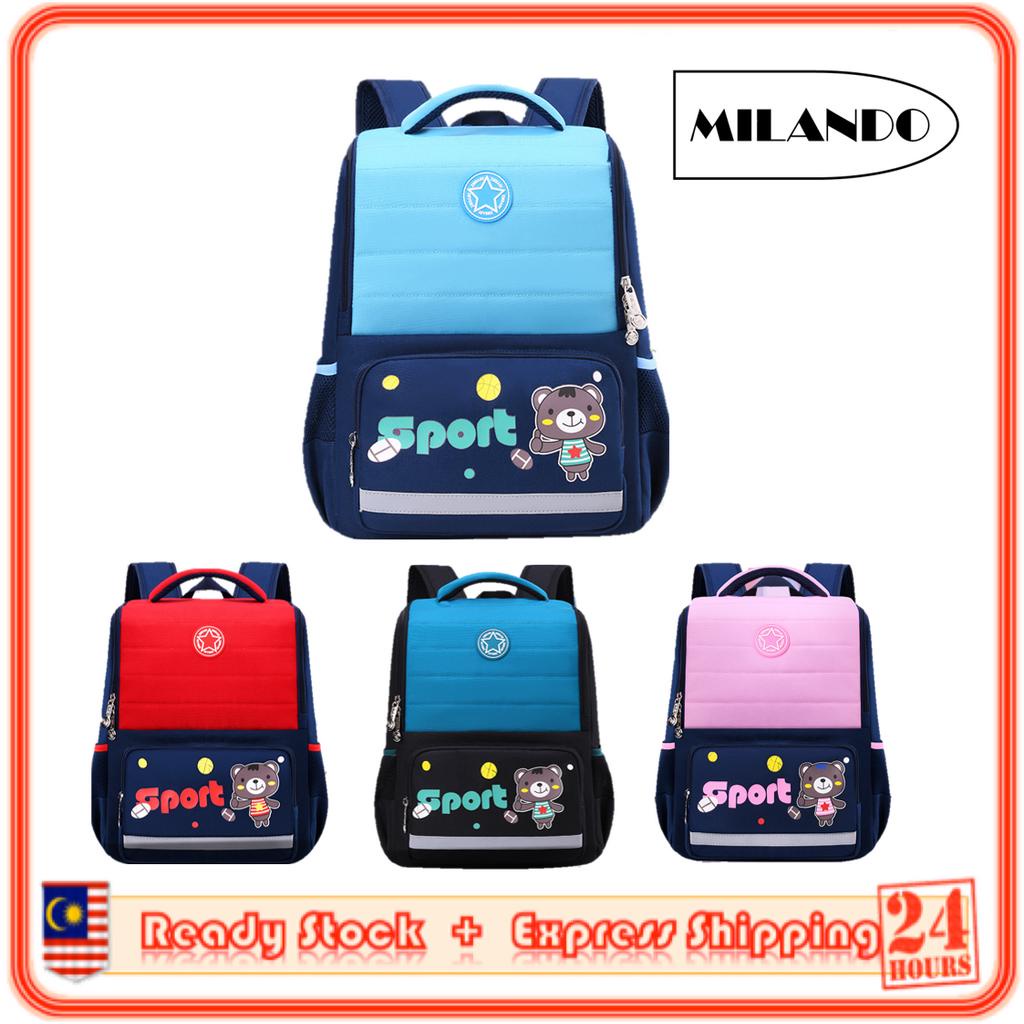 MILANDO Kid Children School Bag Duffel School Bag Backpack Bags Beg ...