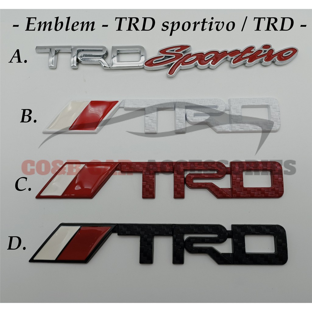 Rear Emblem Logo Badge / Universal Emblem / Logo - TRD Sportive / TRD ...
