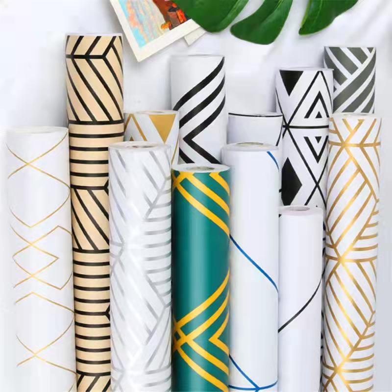 5 Meters PVC Waterproof Self-adhesive Wallpaper Living Bedroom DIY Peel ...