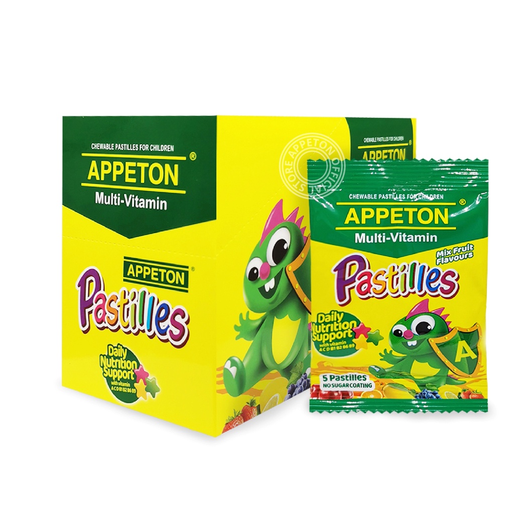 Appeton Multivitamin Pastilles 20 Sachets For Children No Sugar Coating ...