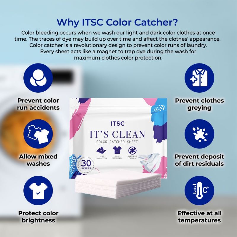 ITSC It's Clean Colour Catcher Laundry Sheets 30's | Shopee Malaysia