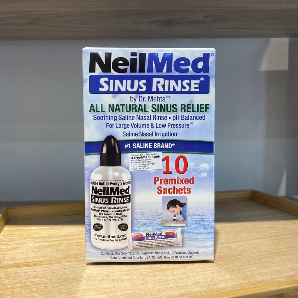 NeilMed Sinus Rinse All Natural Sinus Relief 10 Premixed Sachets ...