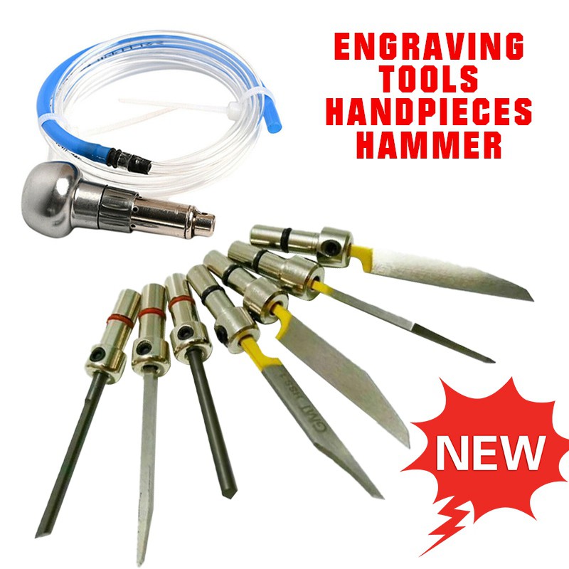 Pneumatic Engraving Tools for Graver Machine W/Carving knife Hammer ...