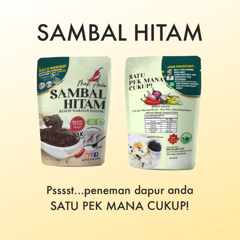 SAMBAL HITAM ( New Packaging ) | Shopee Malaysia