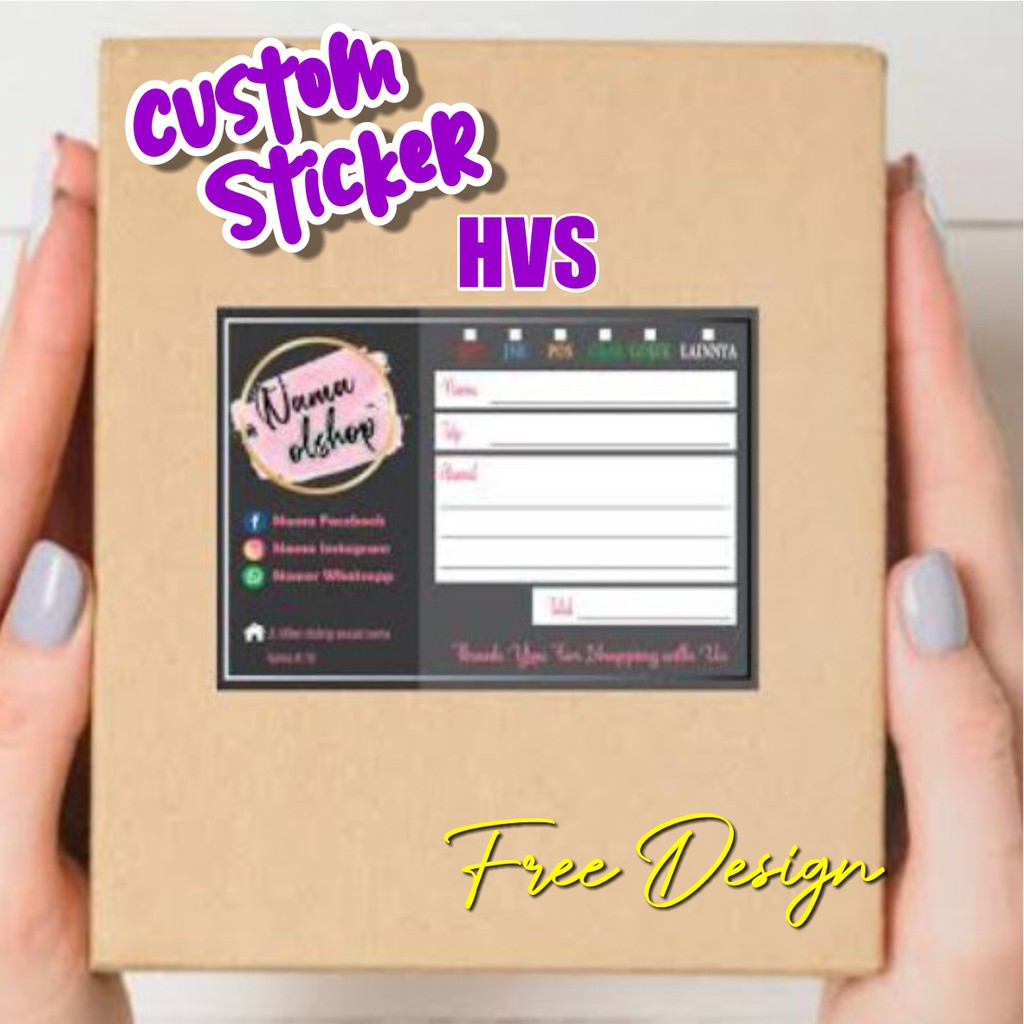 Hvs LABEL STICKER/HVS Packaging CUTTING STICKER | Shopee Malaysia