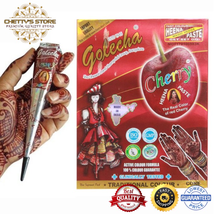 Golecha Red Cherry Henna Cone 25g Inai Halal | Shopee Malaysia