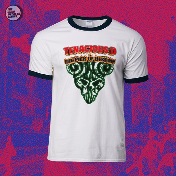 TENACIOUS D PICK OF DESTINY MOVIE RINGER TSHIRT / DTG PRINTING / GILDAN ...