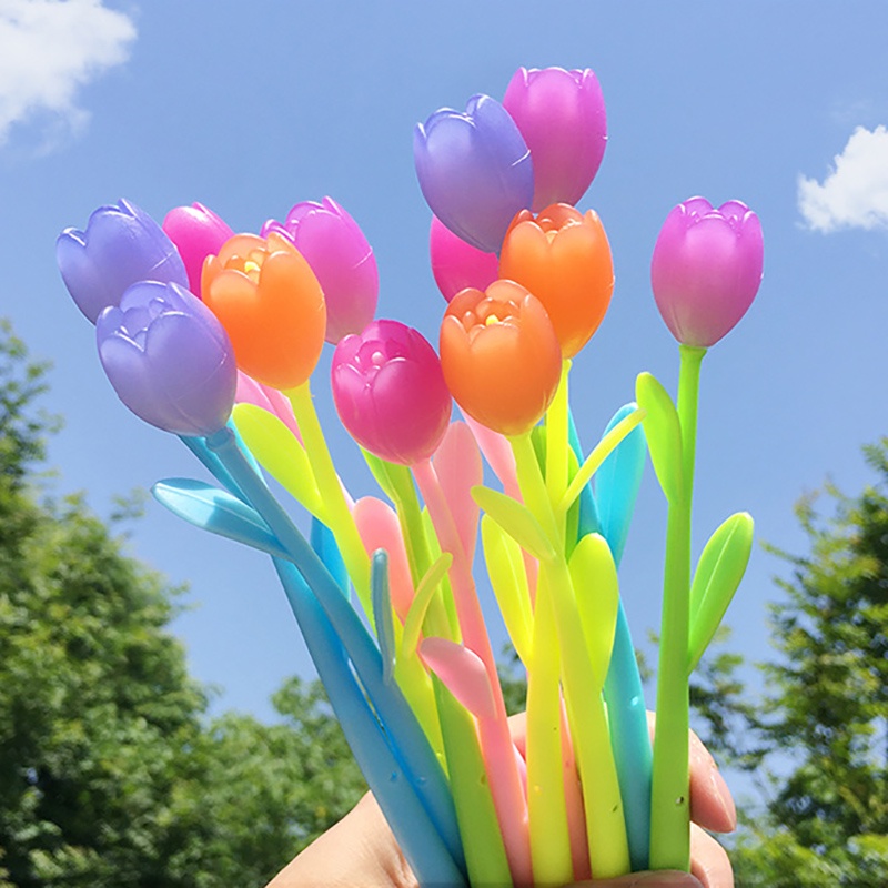 1pcs Color Changing Tulip Rose Flowers Gel Pen Teacher’s day Gifts ...