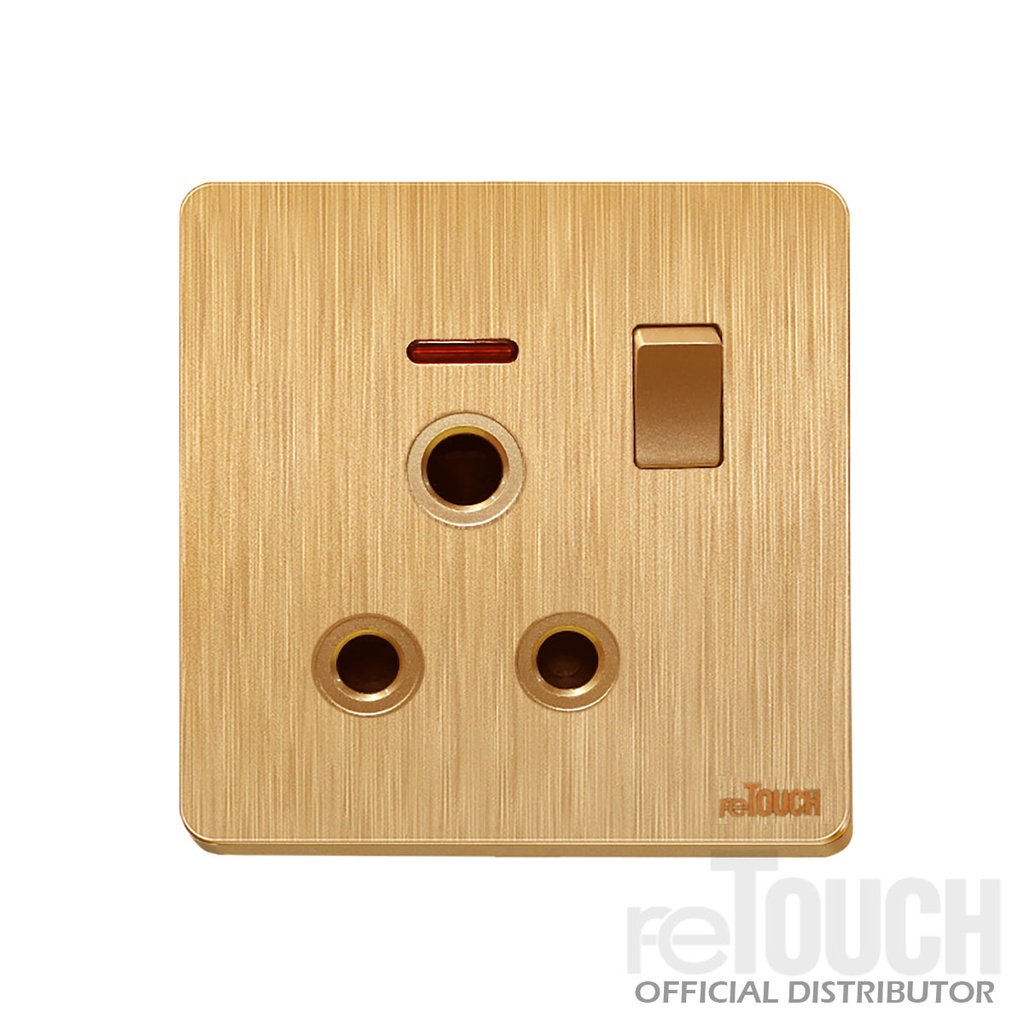 reTouch Gold Ultra Rimless Switch 13A 15A Big Rocker Universal USB ...