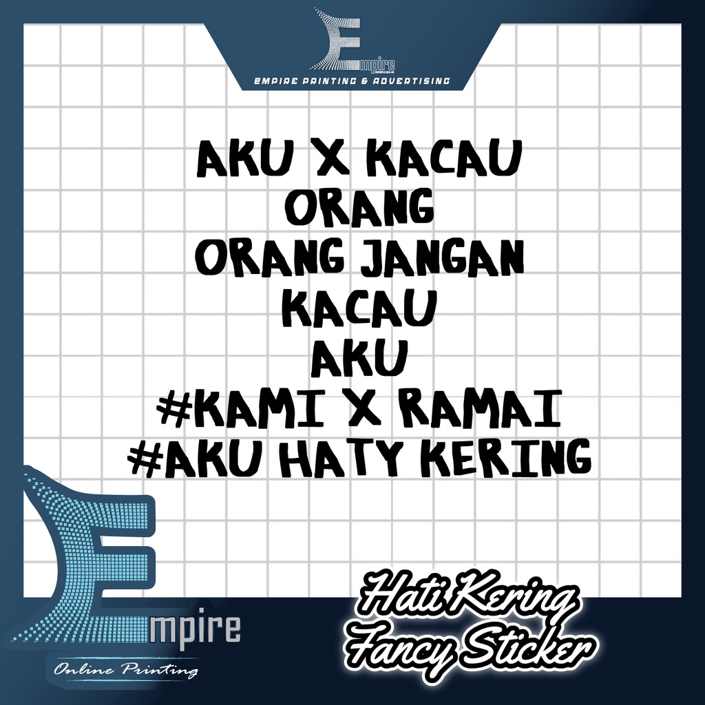 💥 NEW 💥 Hati Kering Fancy Sticker | Lori Truck | Cut-Out Sticker + FREE ...