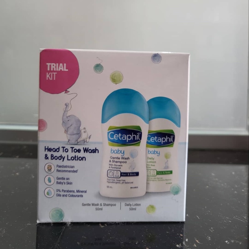 Cetaphil Baby Trial Kit Head To Toe Wash & Body Lotion (50ml) | Shopee ...