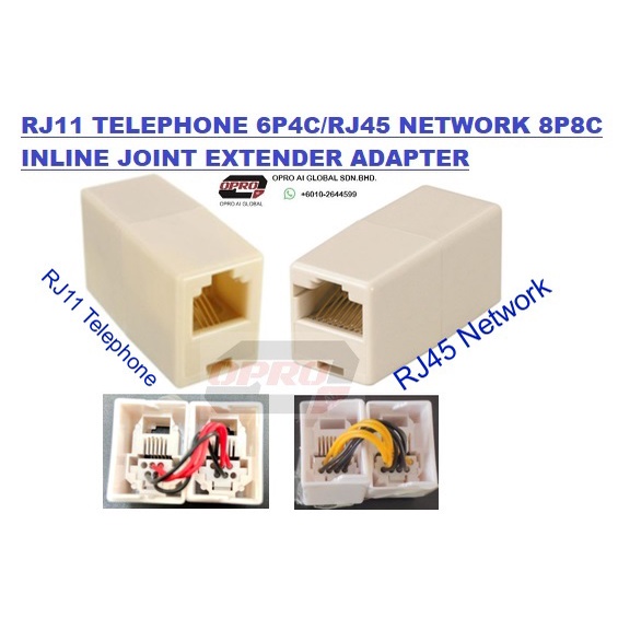 [Test-Passed] TM Telephone RJ11 6P4C / Network RJ45 8P8C Straight ...