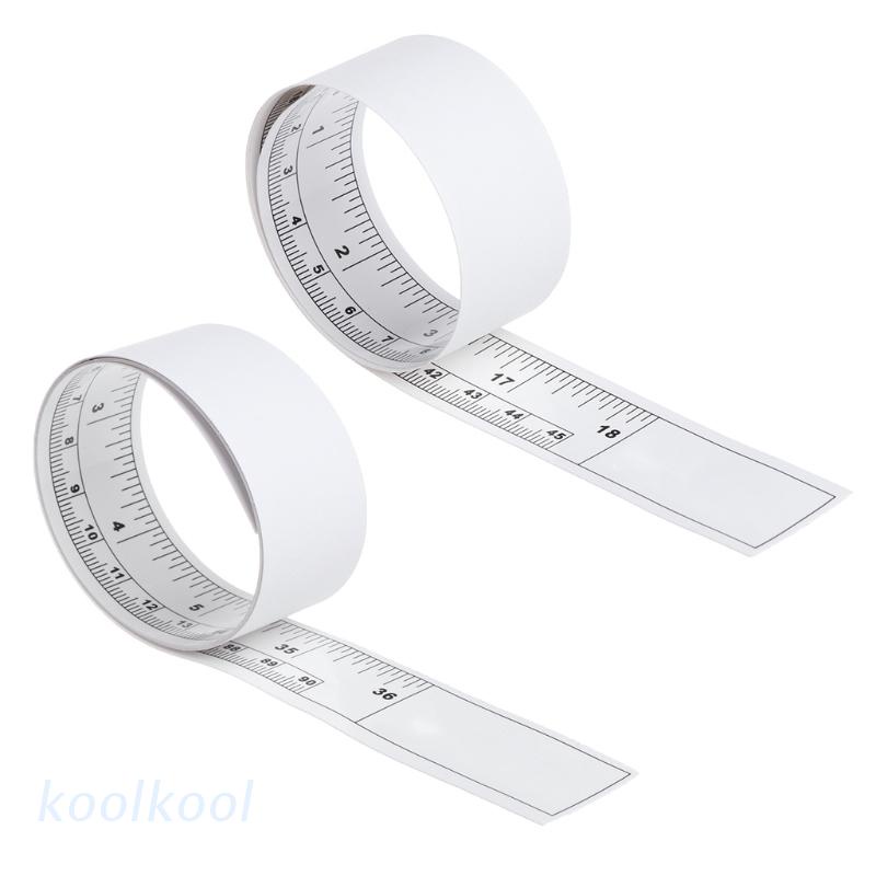 kool Self Adhesive Metric Measure Tape Vinyl Silver Rulers For Sewing ...