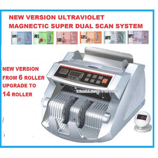 SMART LASER MONEY NOTE COUNTER MACHINE ( 2 YEARS WARRANTY ) | Shopee ...