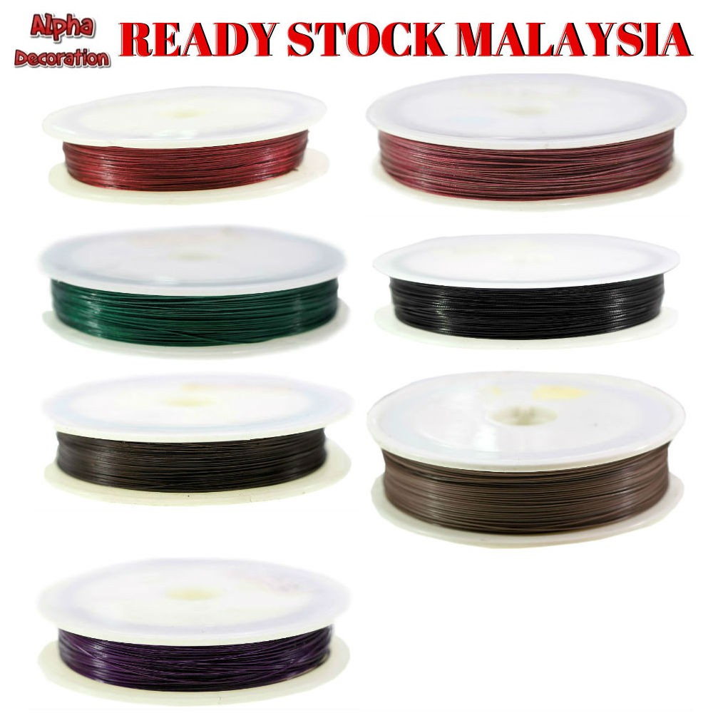 💥READY STOCK💥100 Meter 0.38mm Tiger Tail Beading Wire String for DIY ...